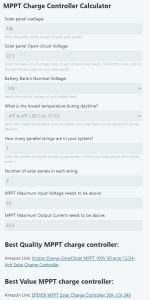 MPPT Charge Controller Calculator: Find The Right Solar Charge ...