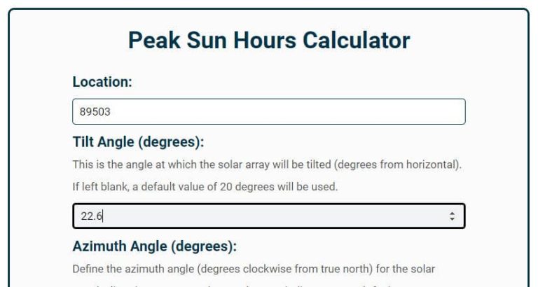 Peak Sun Hours Calculator, Definition, Maps, And Data | RenewableWise