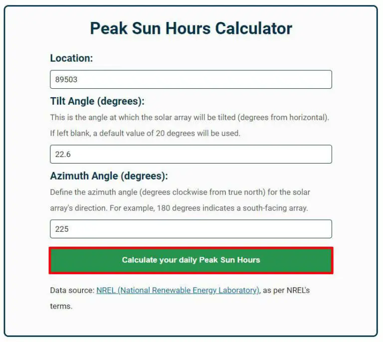 Peak Sun Hours Calculator, Definition, Maps, And Data | RenewableWise